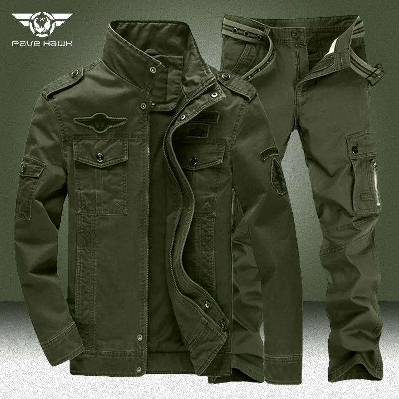 Military Airsoft Clothes Sets Men Multi-pocket Cargo Jackets Pants ...