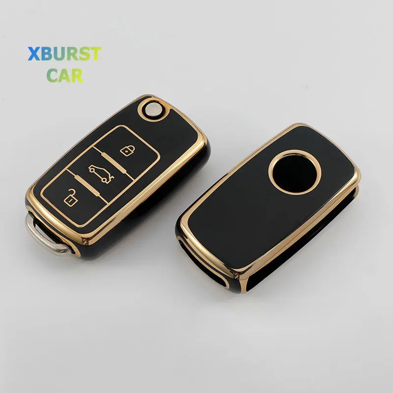 TPU-Car-Remote-Key-Case-Cover-For-Volkswagen-VW-Tiguan-Beetle-Caddy-T5 ...