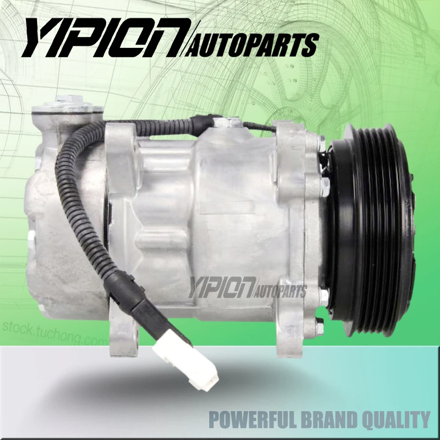 SD6V12-Aircon-AC-Compressor-for-Peugeot-206-306-PARTNER-Citroen ...