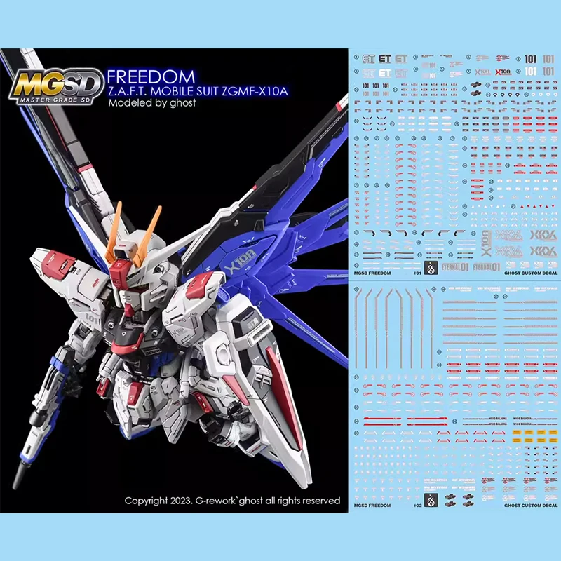 YAN-Decal-for-MGSD-ZGMF-X10A-Freedom-Mobile-Suit-Fluorescent-Water ...