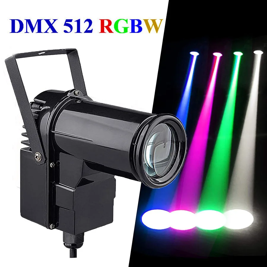 15W RGBW LED Beam Pinspot Light DMX 512 Mirror Disco Ball Spotlight ...