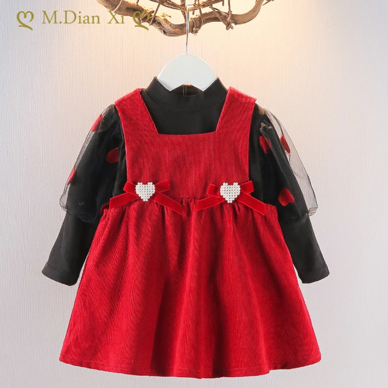 2022 Girls Dress Two-piece New Autumn Long Sleeve Versatile Fashion ...