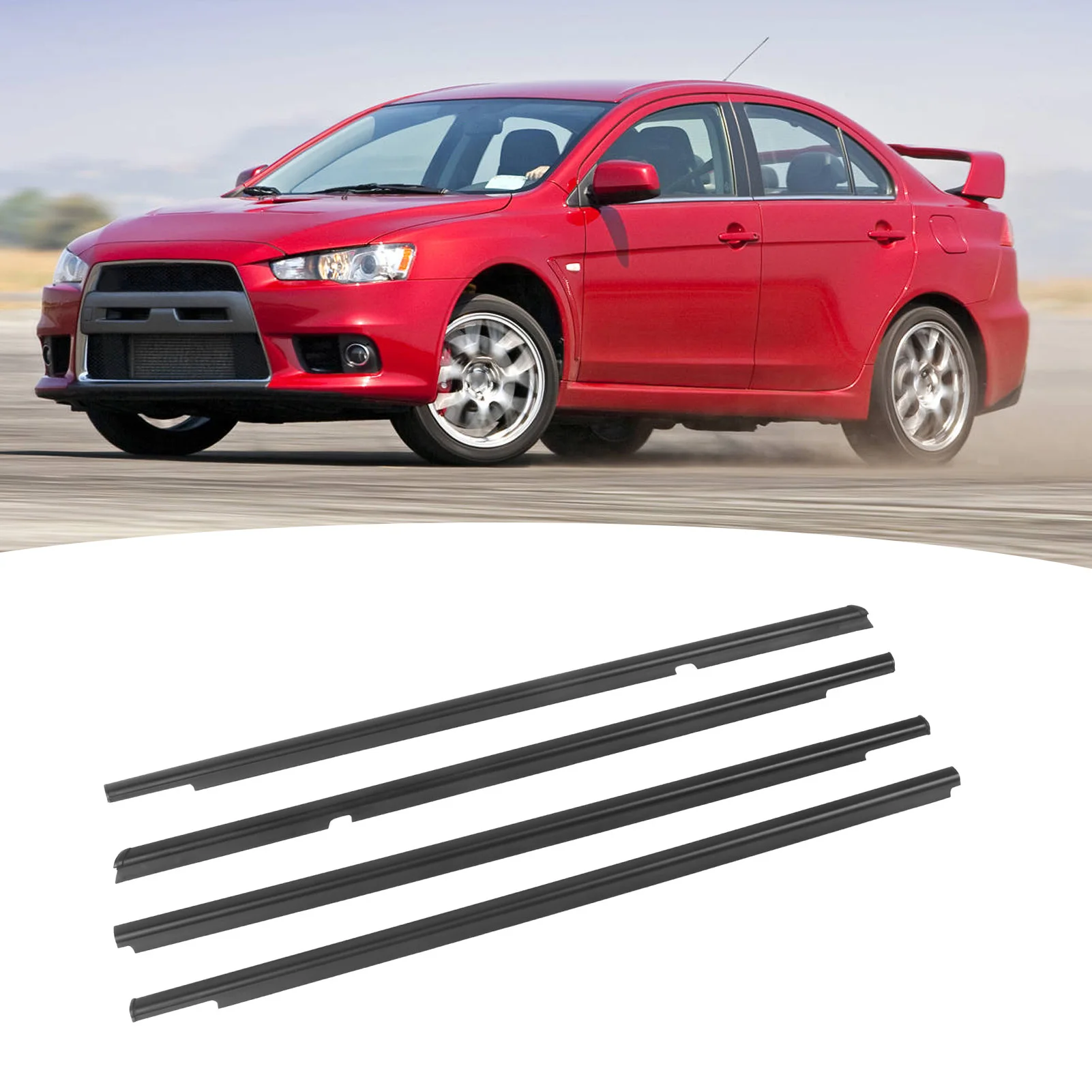 4Pcs-Car-Window-Weatherstrip-Auto-Door-Moulding-Trim-Belt-Outer-Window ...