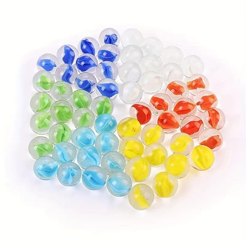 6-Colors-60-Pieces-bag-16mm-Stained-Glass-Marbles-Children-s-Marbles ...
