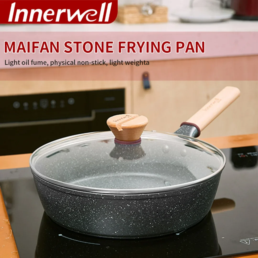 Innerwell-Kitchen-Frying-Pan-Woks-Nonstick-Nontoxic-Maifanstone-Coated ...