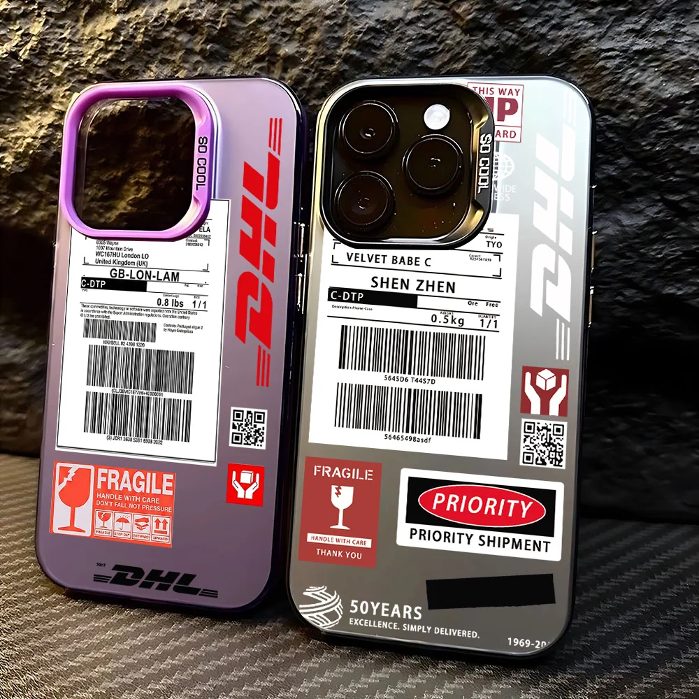 Barcode Label D-DHL Phone Case for Samsung Galaxy S26 S25 S24 S23 S22 ...