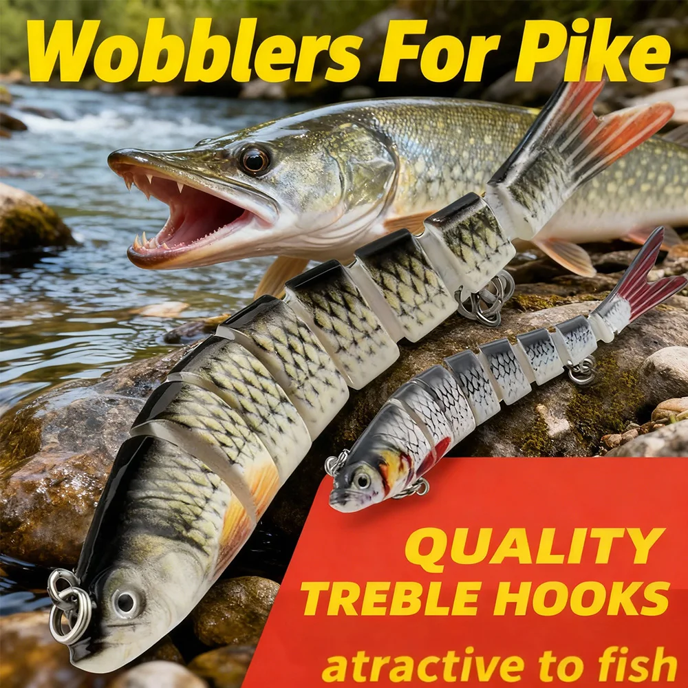 Swimbait 14cm 27g Multi Joint Lure Fishing Wobblers For Pike Pesca Bass ...