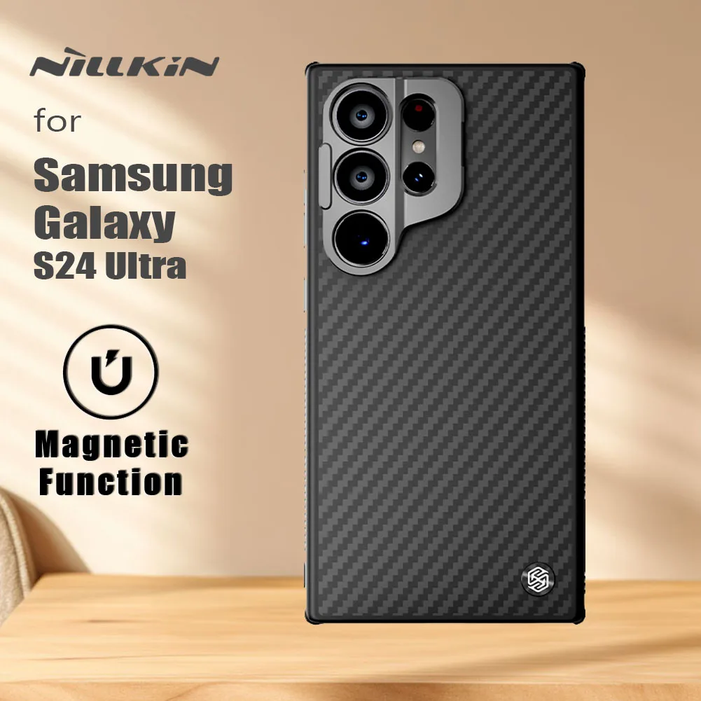 for-Samsung-Galaxy-S24-Ultra-5G-NILLKIN-case-MagSafe-Aramid-Fiber-Carboprop-Magnetic-Lens-Camera ...