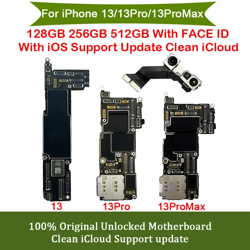 100%Working Original Motherboard For iPhone 13 Pro Max With Face ID ...