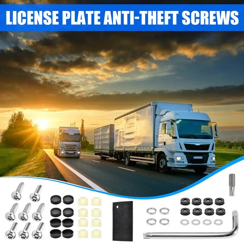 License-Plate-Screws-Stainless-Steel-Locking-Front-Or-Rear-Car-Tag ...
