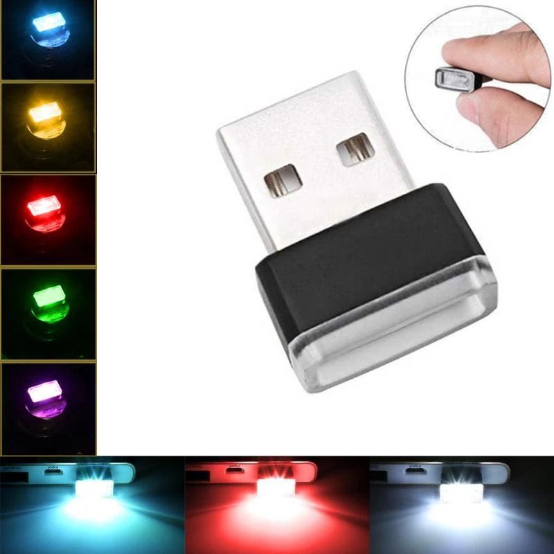 Mini Usb Led Car Light Ambient Night Light Decorative Neon Lamp Auto ...
