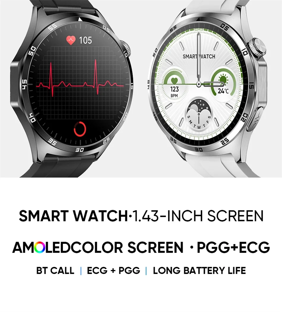 Blood Sugar Smart Watch Health ECG+PPG Blood Body Component Monitor ...