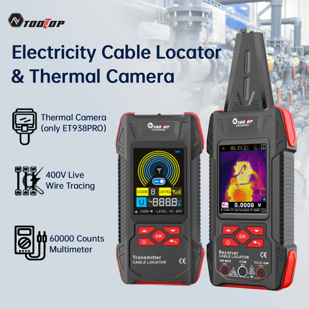 TOOLTOP 400V Electricity Cable Locator Multimeter Thermal Imager 3in1 ...