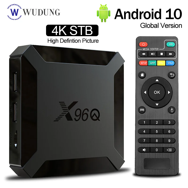 Fast Shipping X96q Android 10.0 Smart Tv Box 2gb 16gb Allwinner H313 Quad Core 2.4g Wifi 4k Vs ...