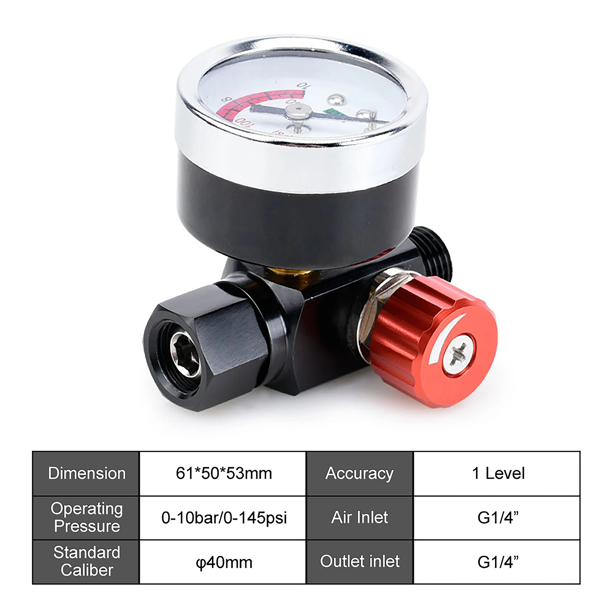 China AEROPRO Adjustable Pneumatic Reducing Valve With Gauge For ...