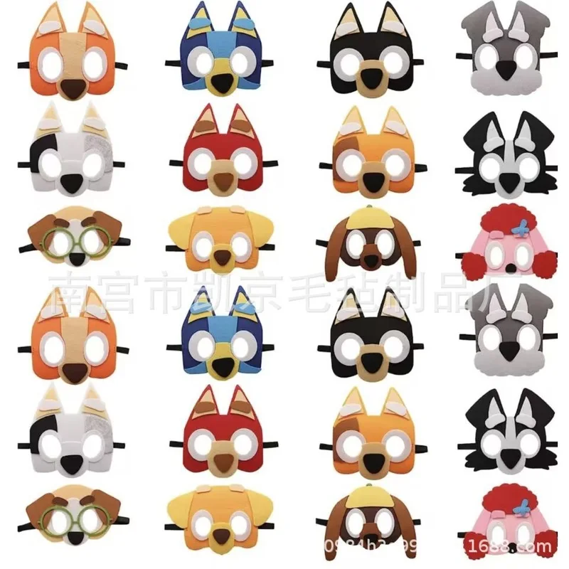 Bluey-And-Friends-Masks-Halloween-Animal-Felt-Masks-Bluey-Dog-Felt-Eye ...