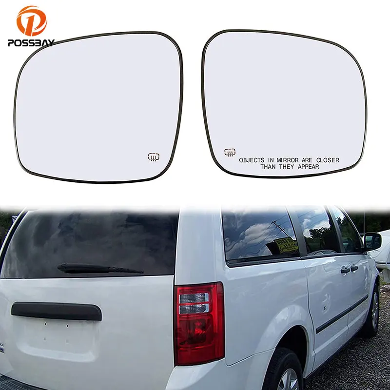 Left Right Heated Rear View Mirror Glass with Backing Plate 68026176AB ...
