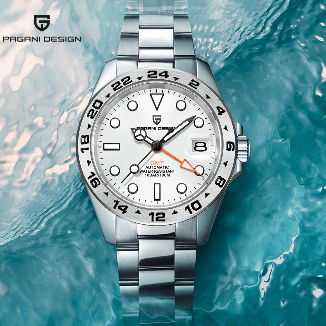 PAGANI DESIGN NH34 GMT Men Japan Automatic Mechanical Wristwatches ...