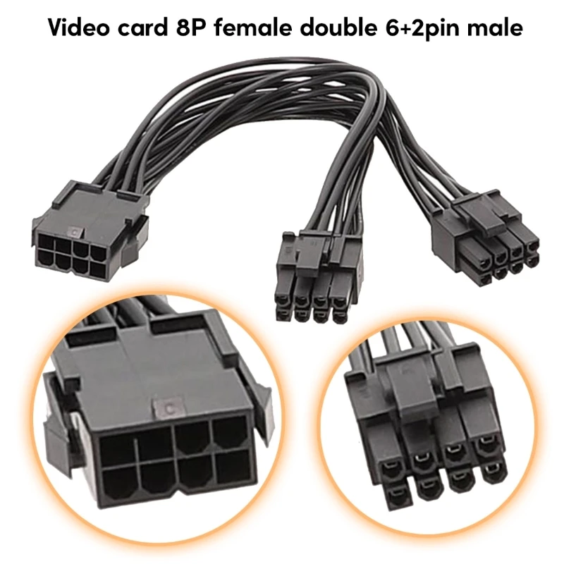 8Pin-to-8Pin-6-2P-PCIExpress-Video-Card-Power-Adapter-Cable-8pin-6pin ...