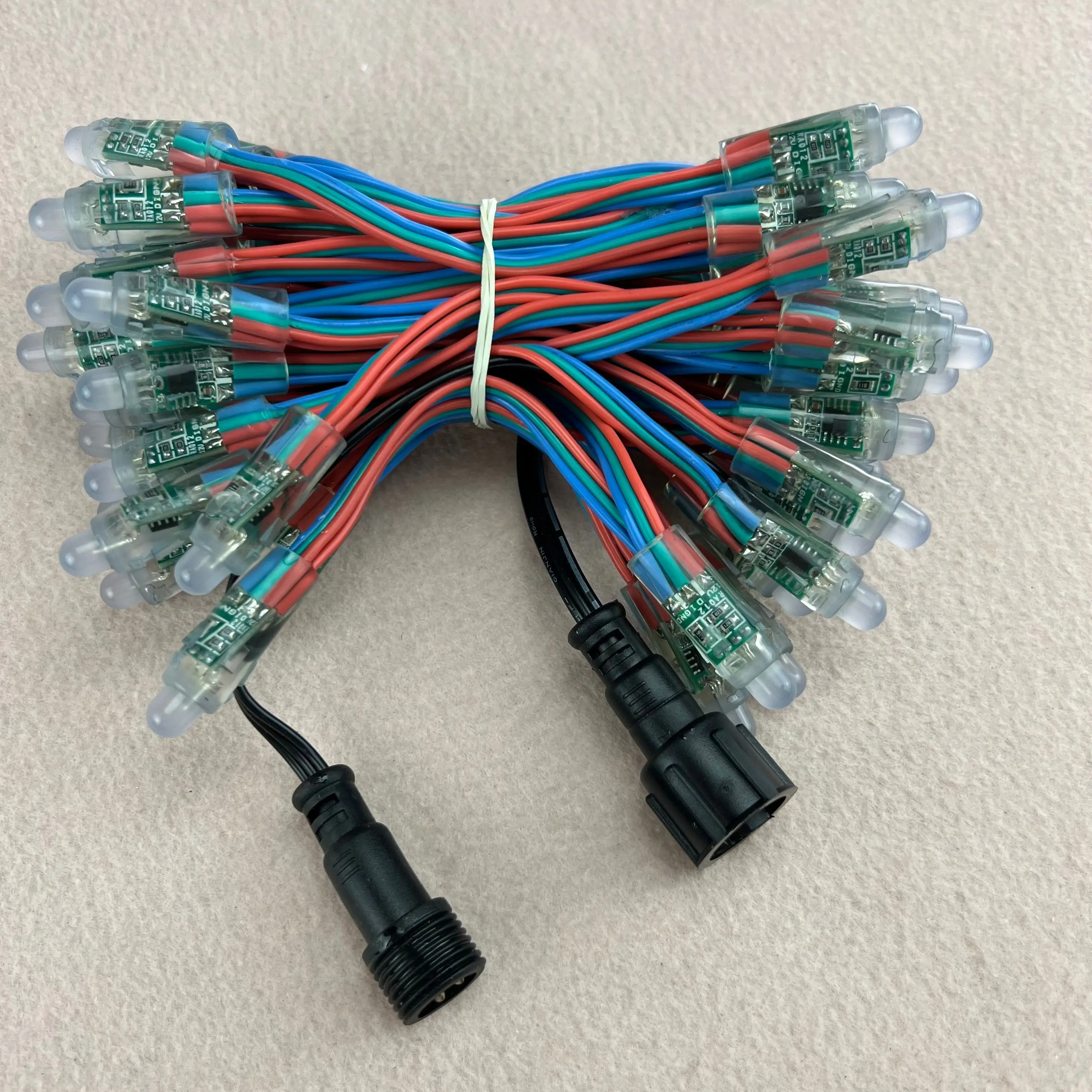 FREE SHIPPING/1000pcs 50ct/4 inches/DC12V WS2811/resistor bullet led ...