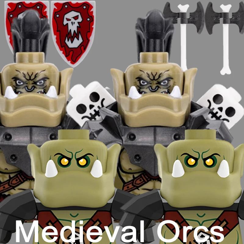 MOC-Medieval-Military-Castle-Soldier-Figures-Building-Blocks-Warrior ...