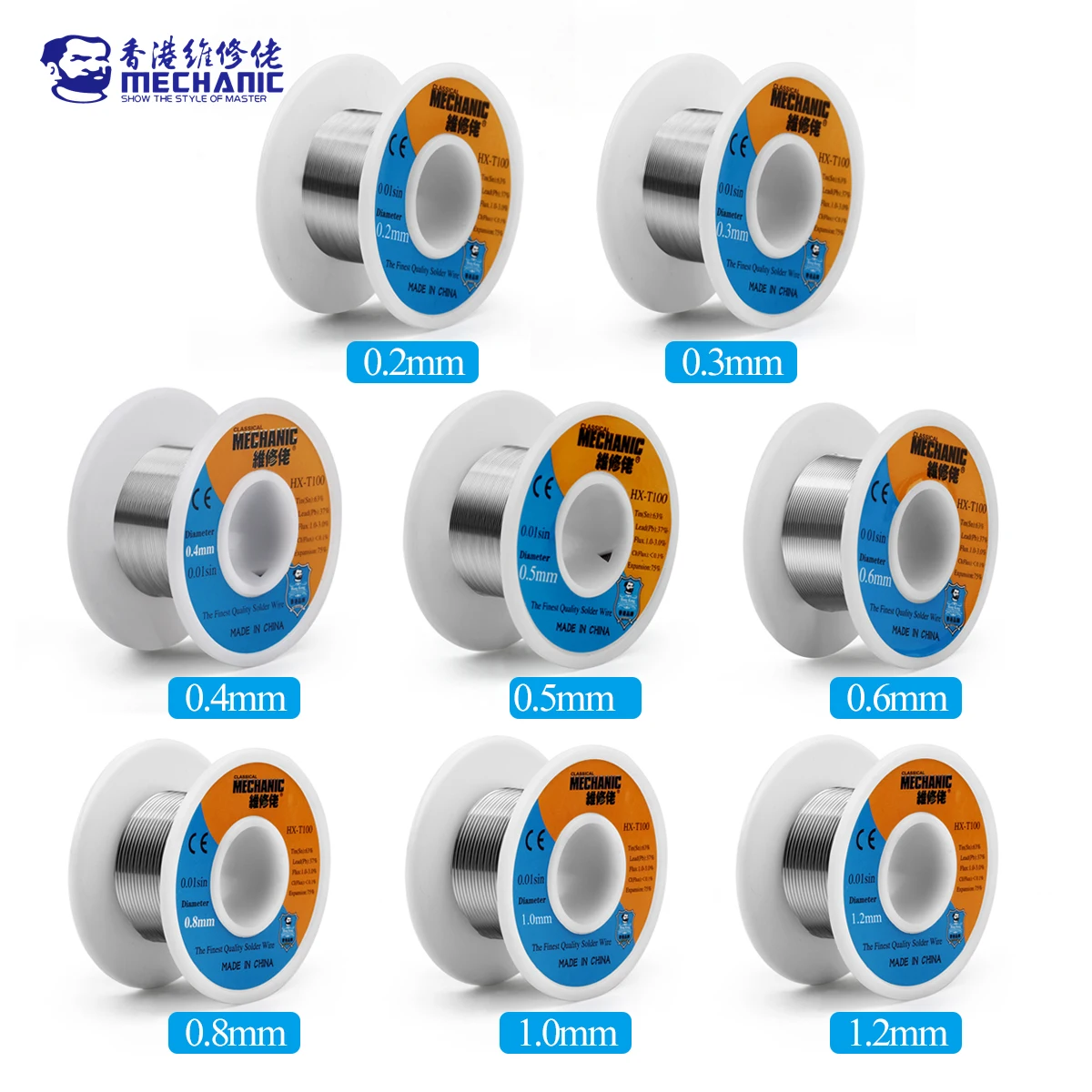 MECHANIC-HX-T100-55g-Sn63-Pb37-Mild-Rosin-Core-183-Melting-Point-Solder ...
