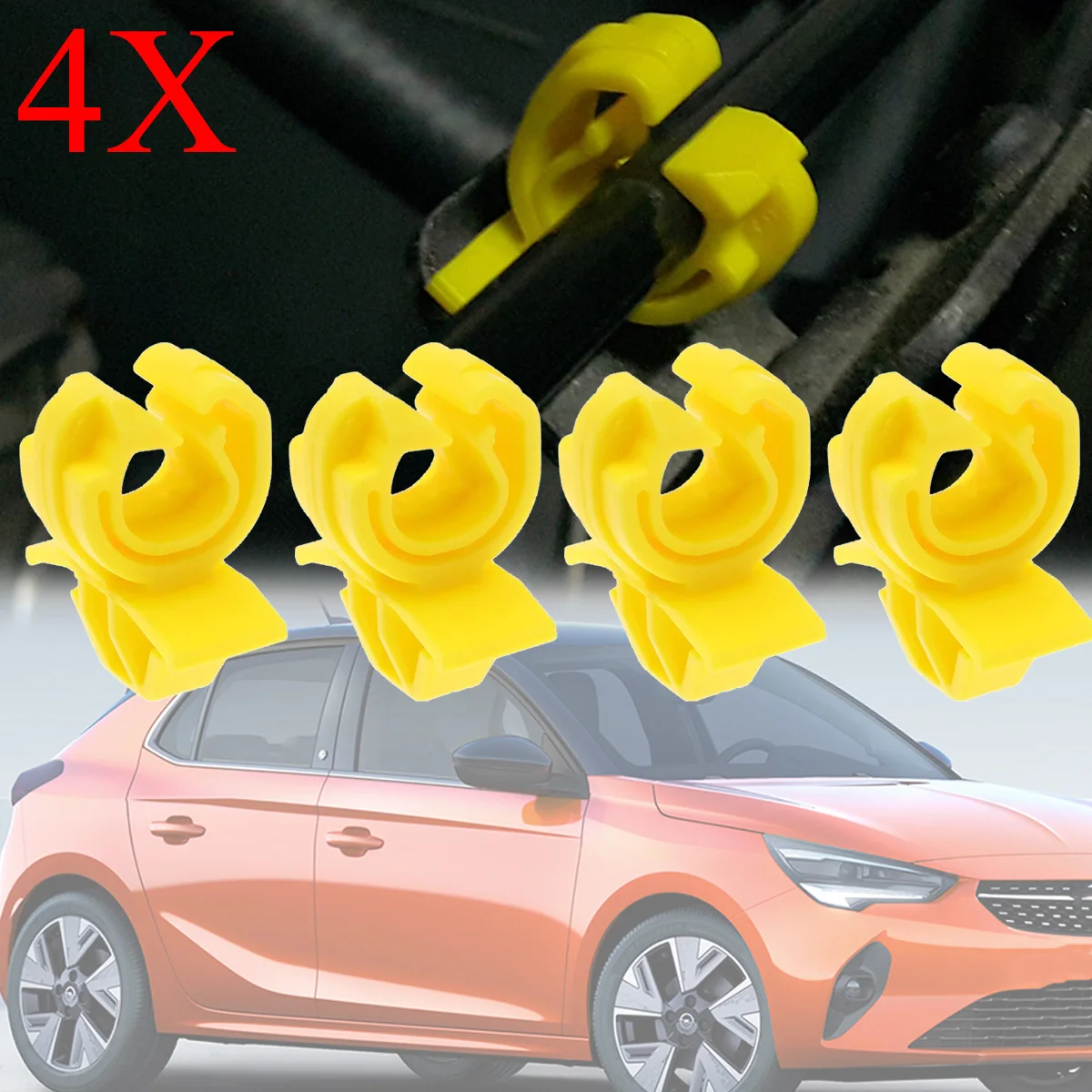 4X Bonnet Cable Lock Stay Clips For Opel Corsa D E Fixing Holder ...