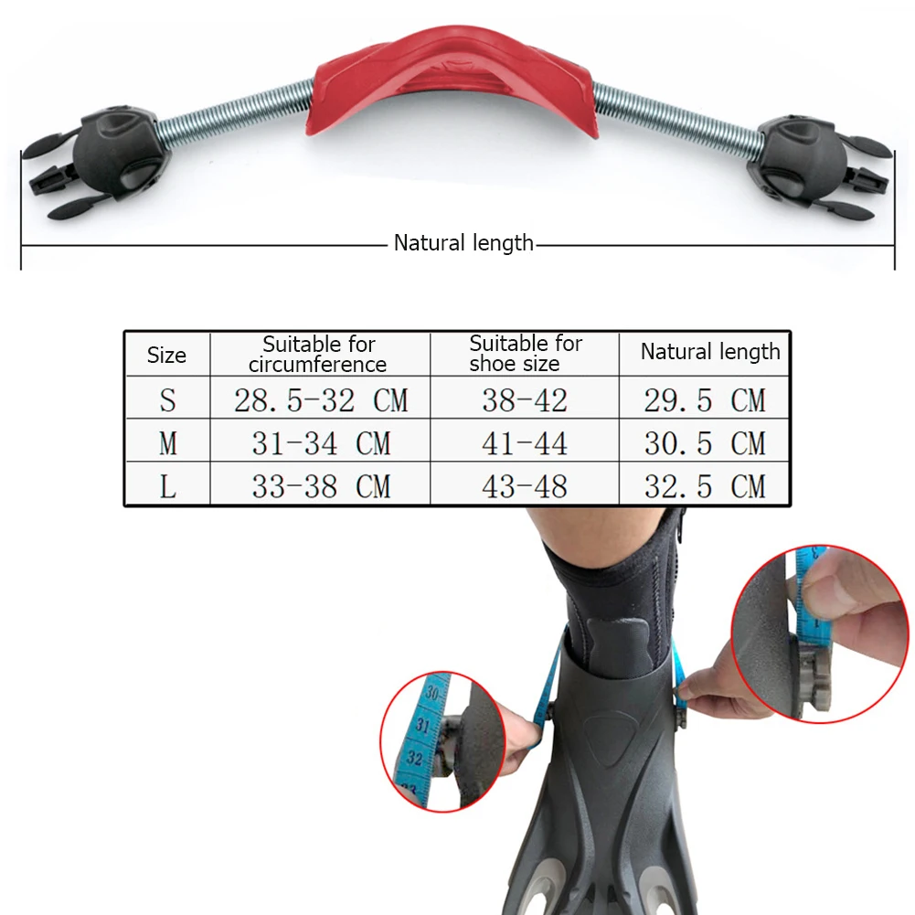 Scuba Diving Flippers Strap 304 Stainless Steel Spring Fin Straps Gear ...