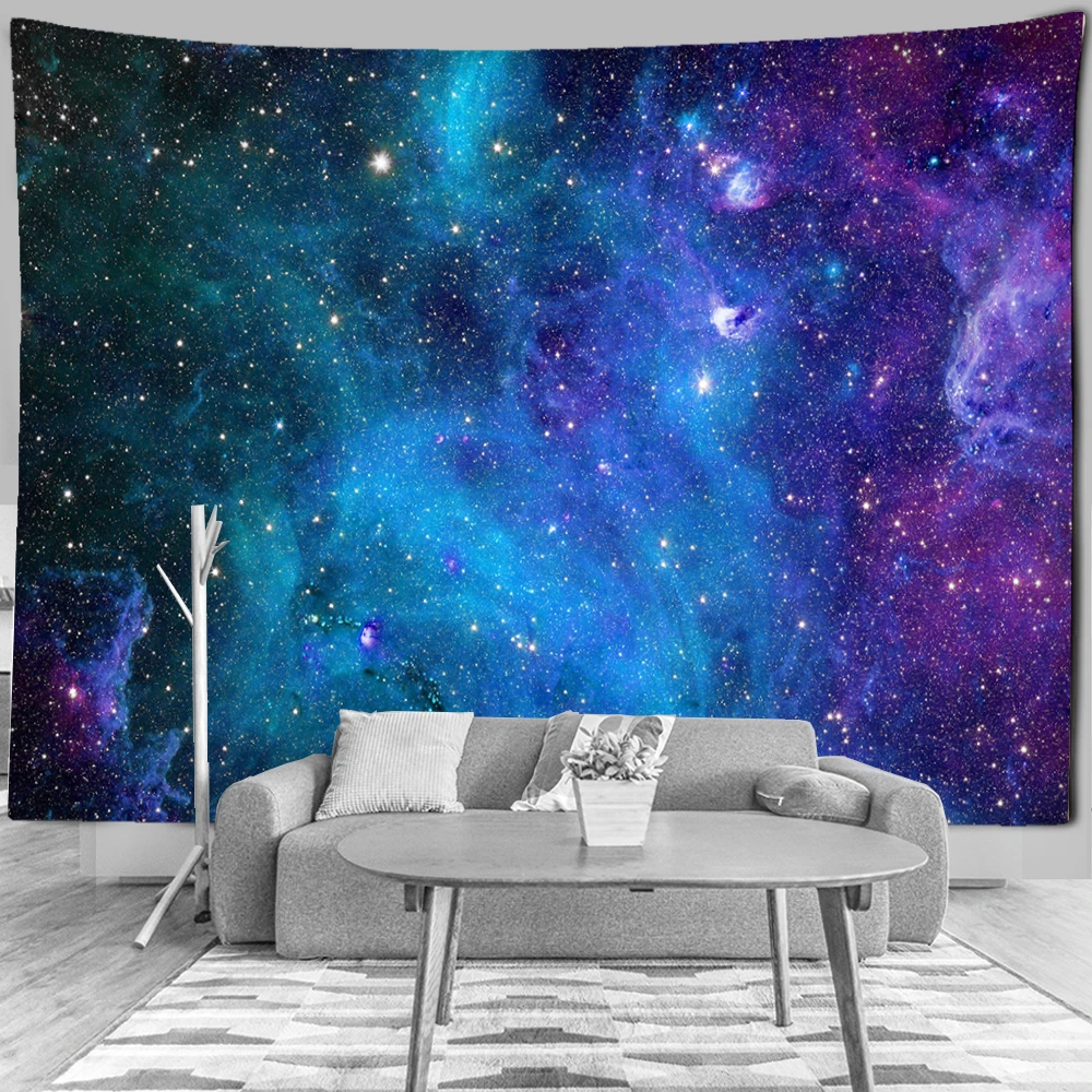 Lahasbja Galaxy Tapestry Blue Starry Sky Tapestry Universe Space ...