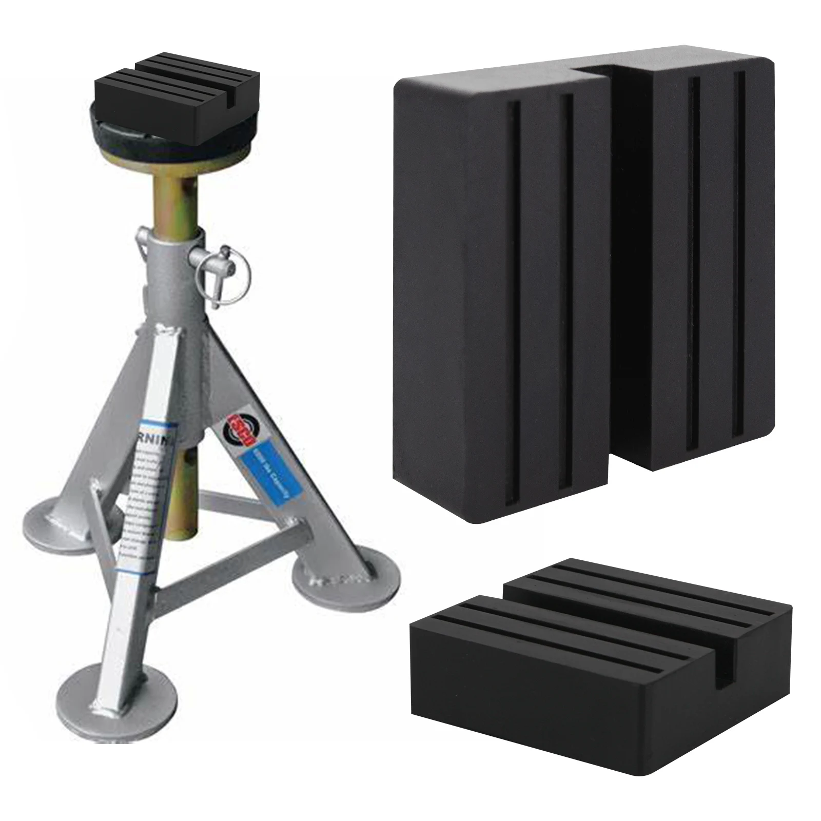 Universal Car Lift Jack Stand Rubber Pads Frame Protector Adapter Floor ...