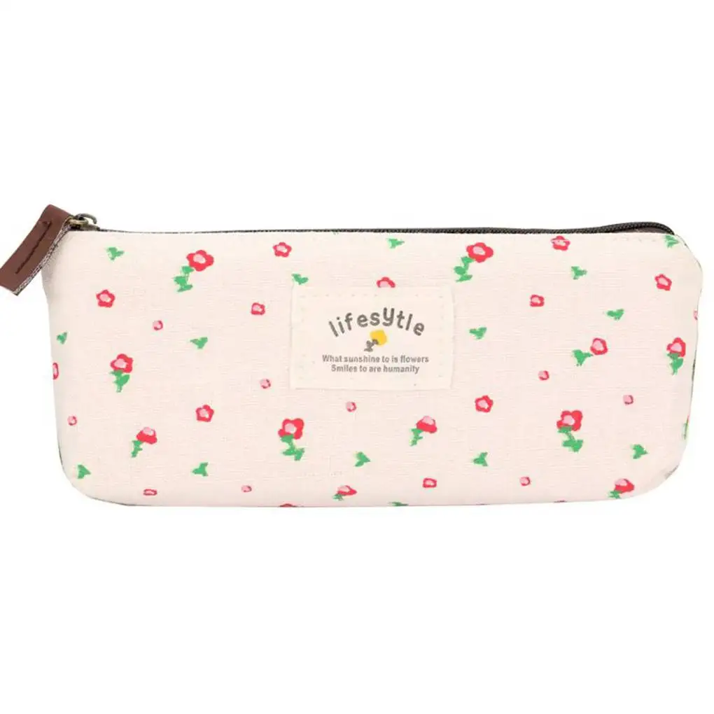 Assorted-Flower-Floral-Canvas-Pen-Holder-Stationery-Pencil-Pouch ...