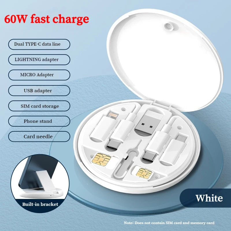 Mini-Data-Cable-Set-Storage-Box-60w-Quick-Charge-Multi-Function-Data ...