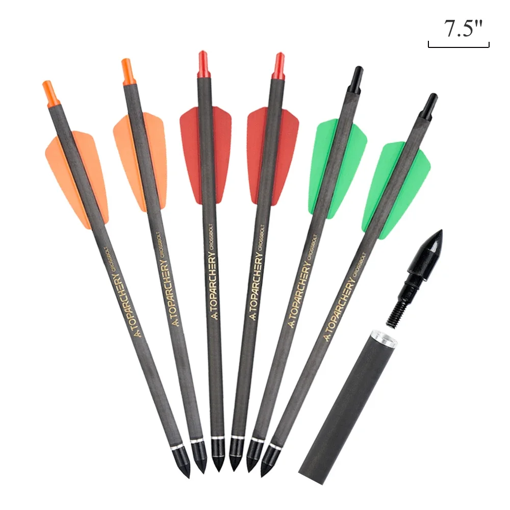 7-5-Inch-Archery-Carbon-Arrows-for-Hunting-6-12-24pcs-Arrow-Bolts-for ...