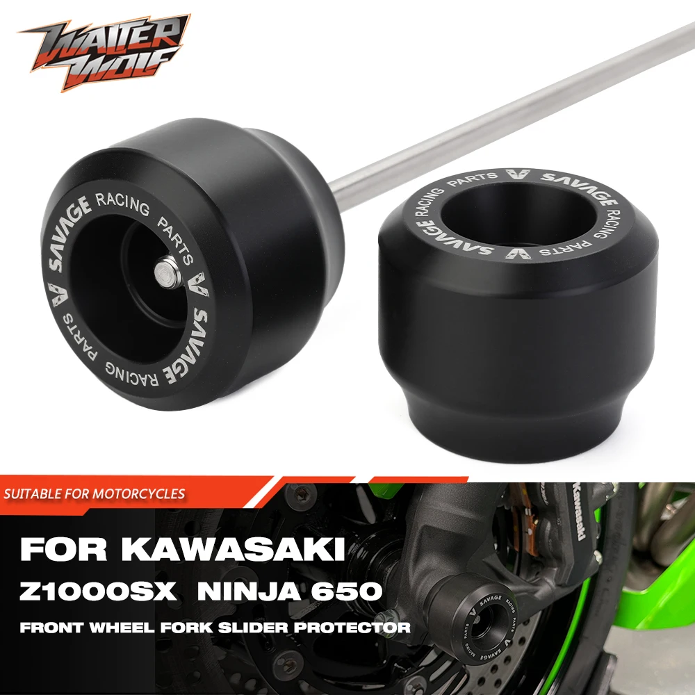 Front Wheel Fork Slider Protector For KAWASAKI NINJA ZX6R 650 VERSYS ...