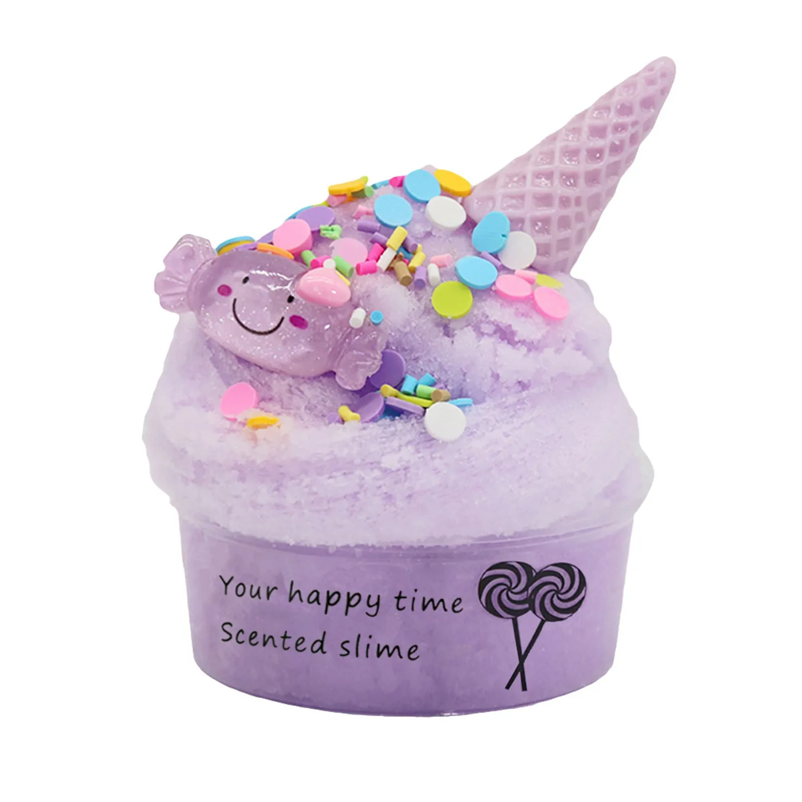 60ml Cotton Candy Cloud Ice Creamcone Slime Swirl Scented-Clay Toy ...