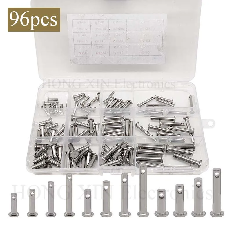 304 Stainless Steel Clevis Pin Assortment Kit | 304 Stainless Steel Flat Head Pin - Pins ...