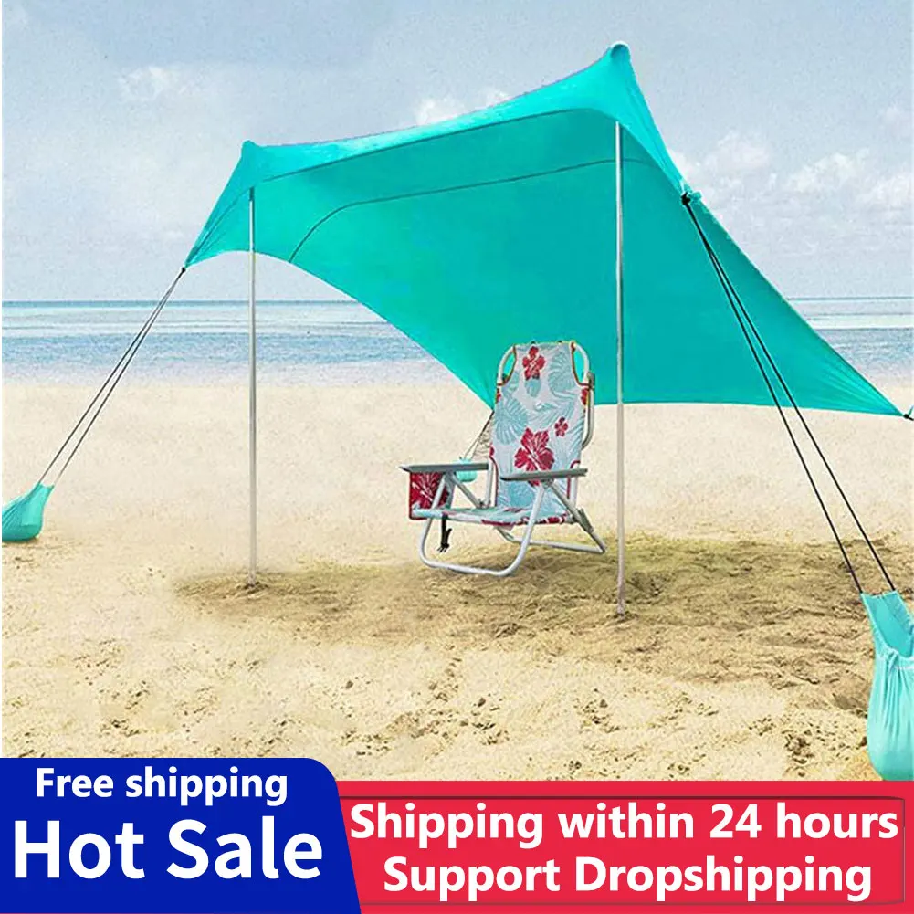 Azul-Fam-lia-Praia-Toldo-300-280-200cm-Ultraleve-Sun-Sombra-Tenda-Com ...