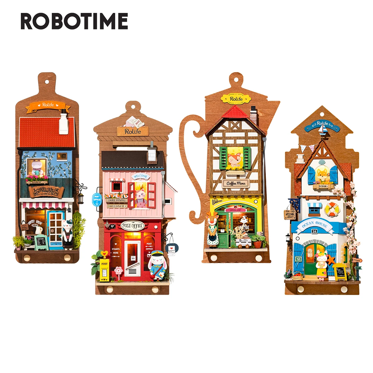 Robotime Rolife DIY 인형 집, 작은 나무 미니어처 가구, 수제 벽걸이, 홈 데코용 생일 선물 ...