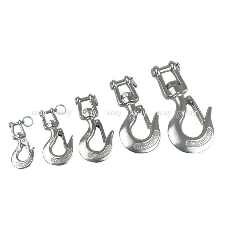 1Pc 304 Stainless Steel Rotatable Claw Hoist Chain Lifting Hook Chain ...