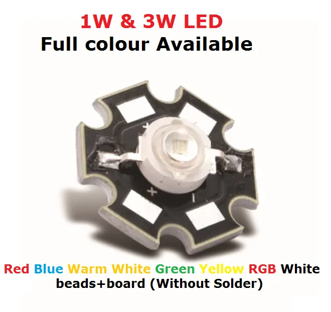 10pair-1W-3W-High-Power-LED-Lamps-Warm-White-30mil-45mil-Chips-High ...