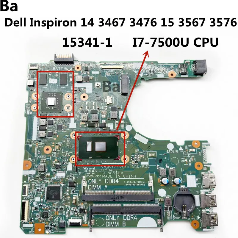 For-Dell-Inspiron-14-3467-15-3567-LAPTOP-Motherboard-15341-1-Mainboard ...