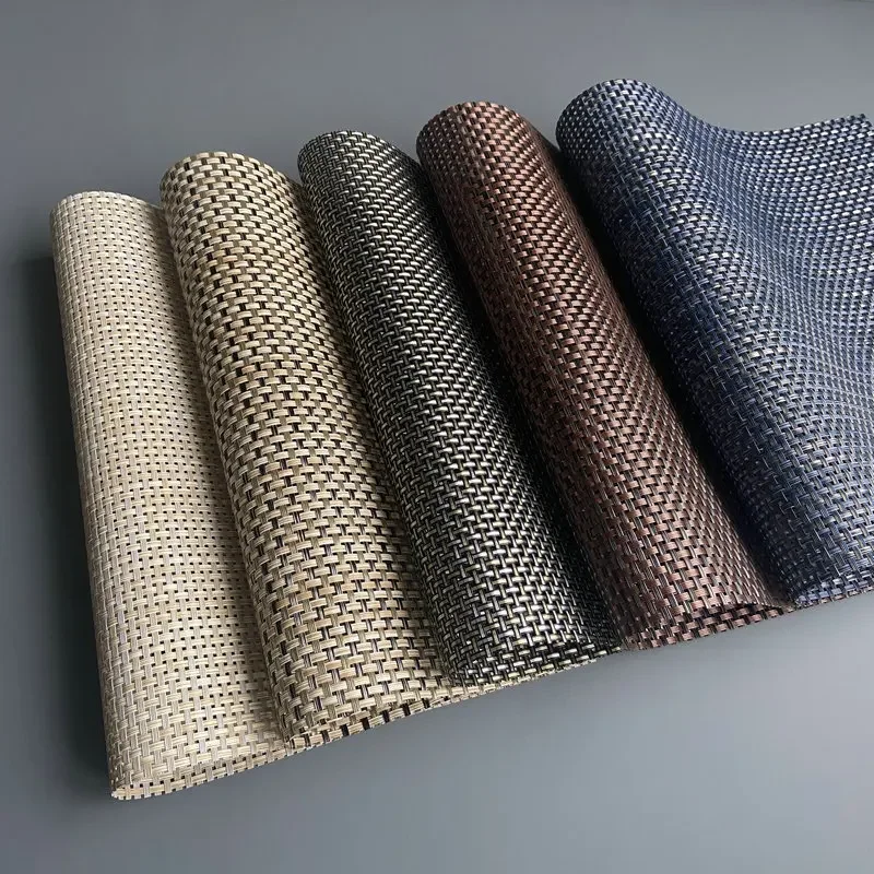 Imitation-Bamboo-Pvc-Placemat-Non-Slip-Imitation-Rattan-Heat-Proof-Mat ...