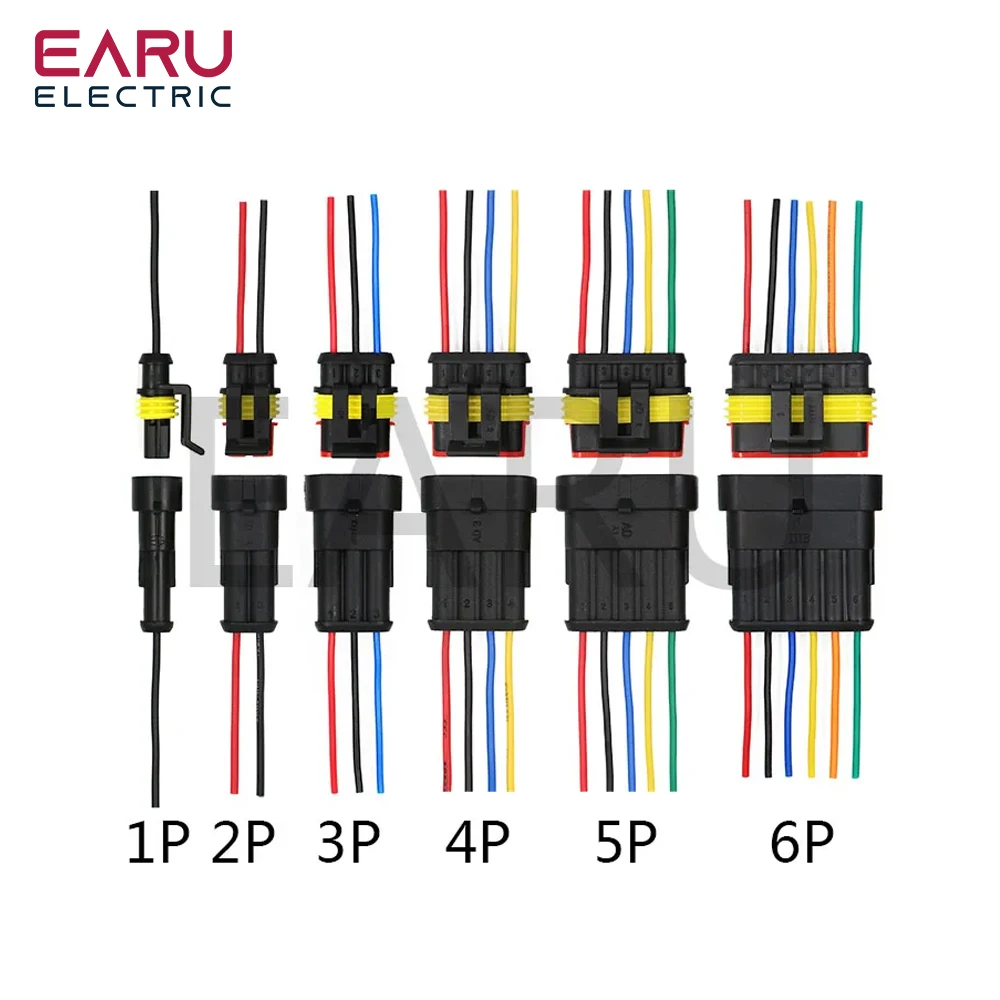 1set-AMP-1P-2P-3P-4P-5P-6P-Way-Waterproof-Electrical-Auto-Connector ...