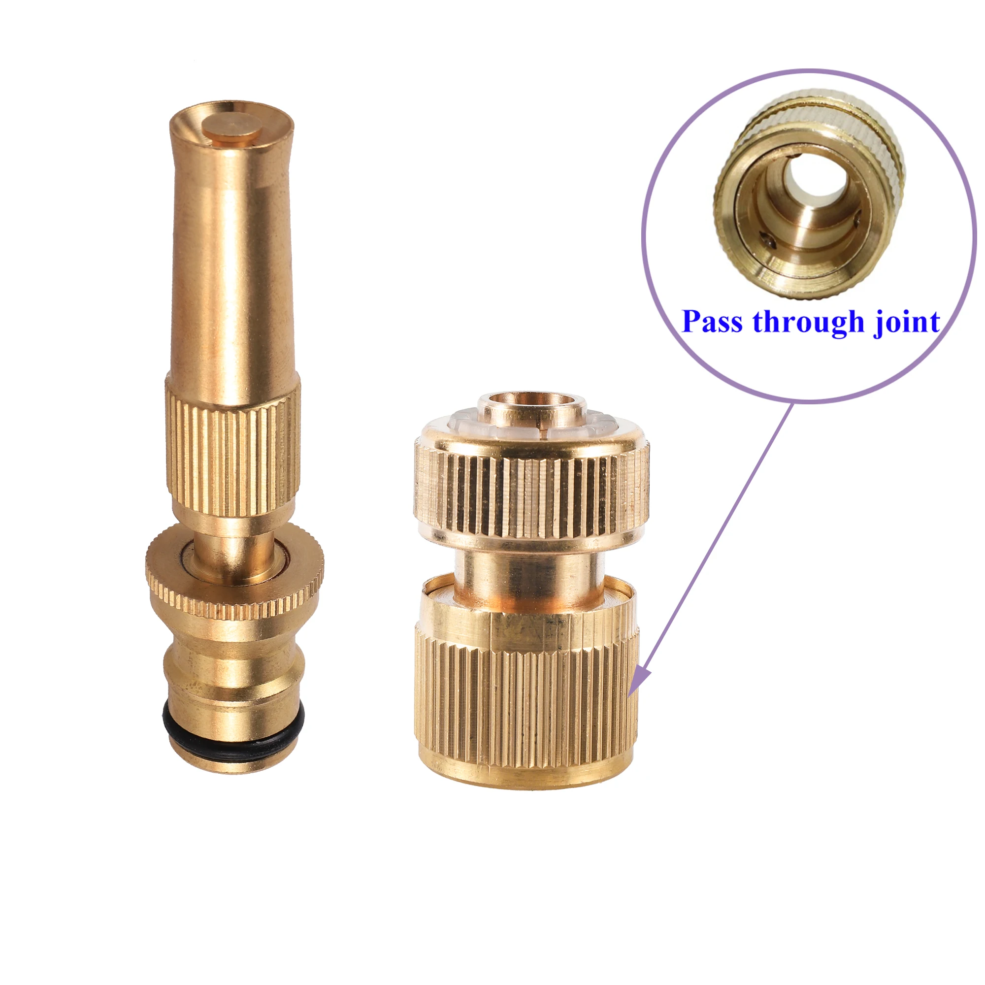 Spray-Nozzle-Water-Gun-Brass-High-Pressure-Direct-Spray-Sprinkler-Quick ...