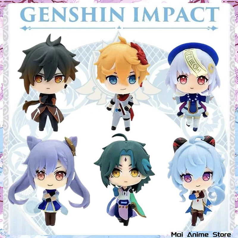 Genshin-Impact-Anime-Figure-Paimon-Klee-Amber-Kelly-Kawaii-Action ...