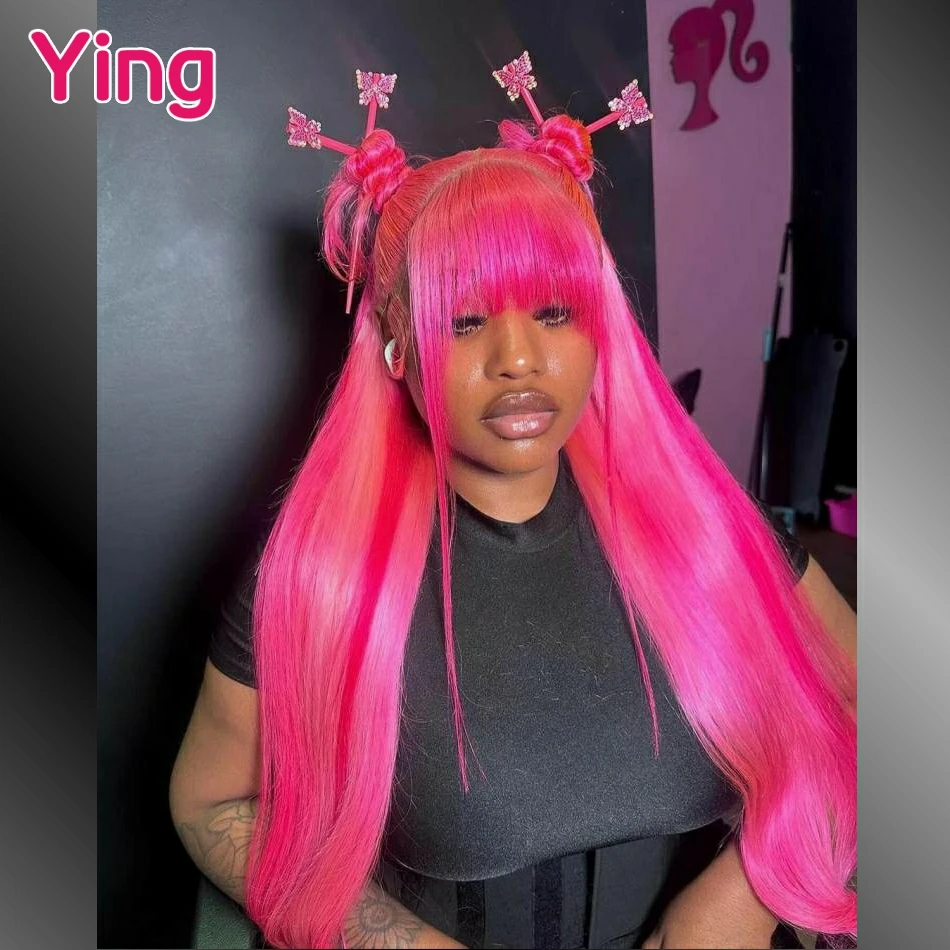 Ying-12A-Bone-Straight-Pink-Colored-13x6-Lace-Frontal-Wig-Brazilian ...