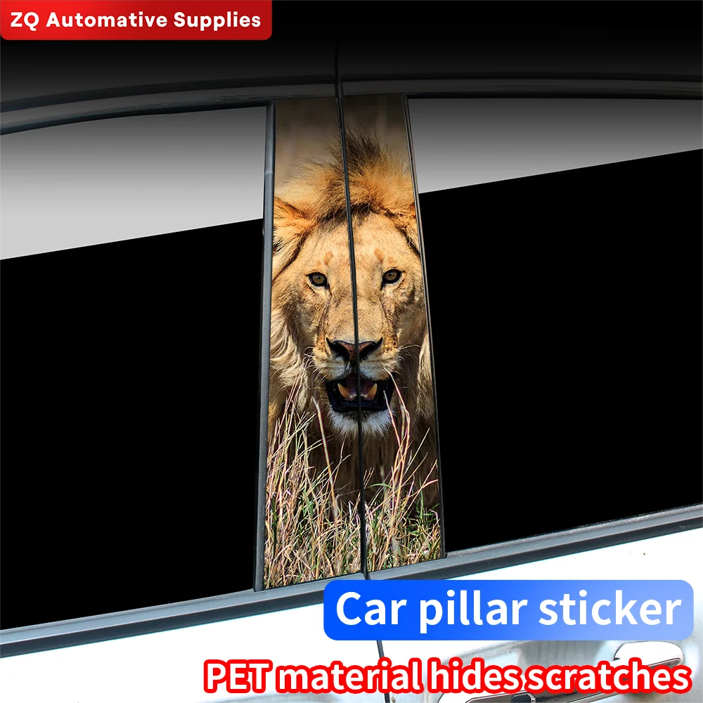 Lion-Car-Stickers-Auto-B-Pillar-Sunscreen-Vinyl-Car-Doors-Pillar ...