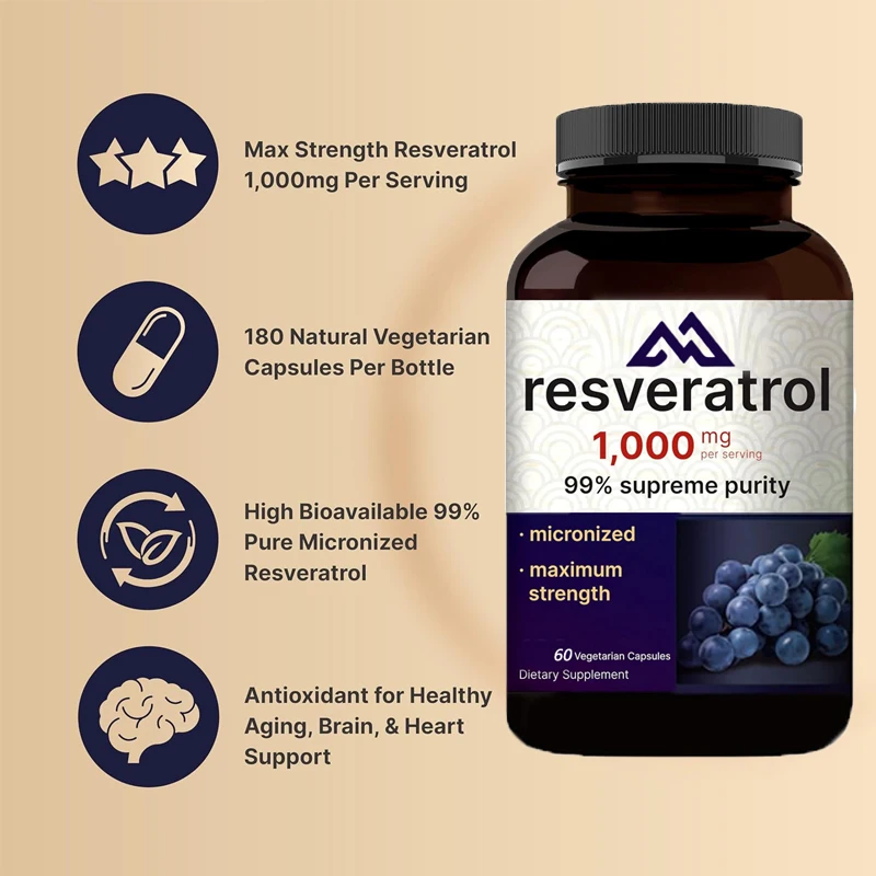 99-pure-trans-resveratrol-60-capsules-antioxidant-healthy-aging-brain ...