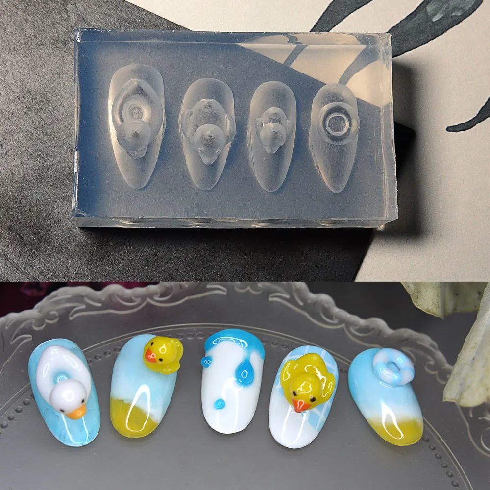 1pc-Duck-3D-Acrylic-Nail-Mold-Nail-Art-Decorations-DIY-Design-Silicone ...