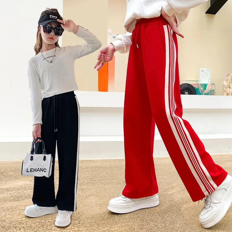 Girls-Sport-Pants-Casual-Loose-Straight-Trousers-for-Children-Fashion ...